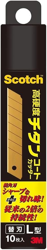 Amazon.co.jp: 3M スコッチ カッター チタンコート Lサイズ 替え刃 10枚入り TI-CRL10 ×10個セット : 文房具 ...