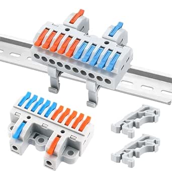 smseace 6pcs DIN Rail Terminal Blocks DIY Splicing Wire Connectors ...