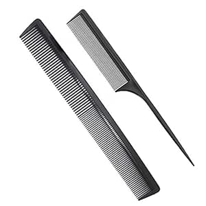 Amazon.com : Professional Black Carbon Fiber Teasing Comb, Fine and ...