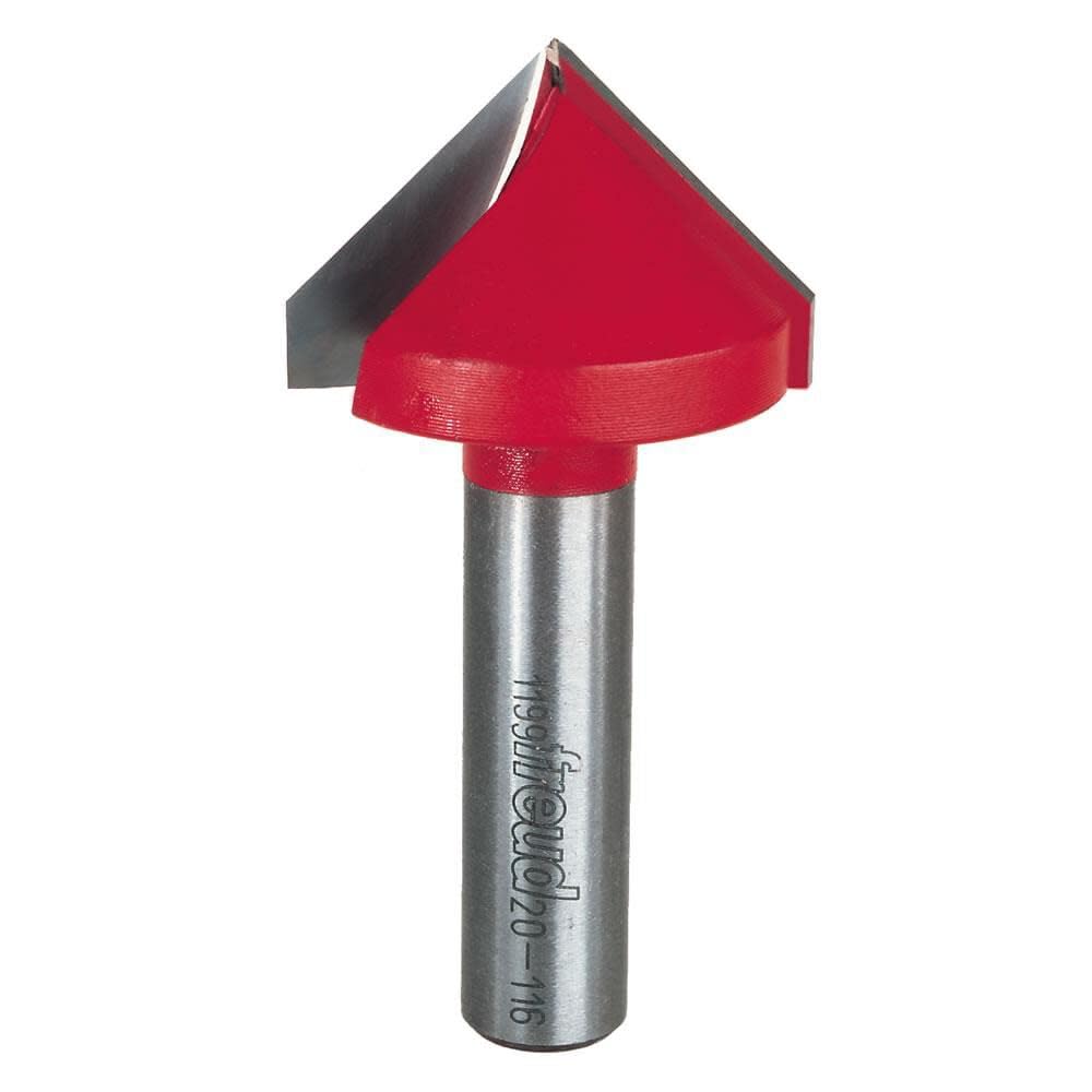 Freud 20-116 1-1/2-Inch Diameter 90-Degree V-Grooving Router Bit with 1 ...