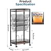 Amazon.com: 8 Tier Rolling Cart Work As Office File Cart Organization ...