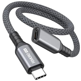 Amazon.com: Thunderbolt 4 Extension Cable 1.5ft Short, 40Gbps Data ...