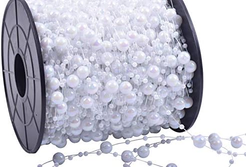 Amazon.com: Bingcute 100 Feet Fishing Line Artificial Pearls String ...
