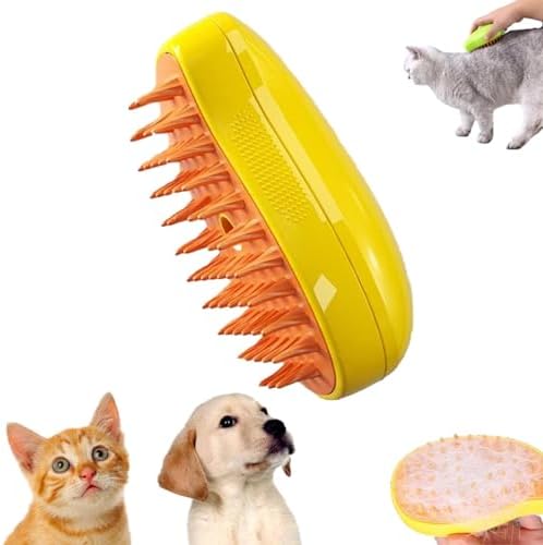 Amazon.com: Cat Steam Brush,Cat Dog Pet Spray Massaging Comb One Button ...
