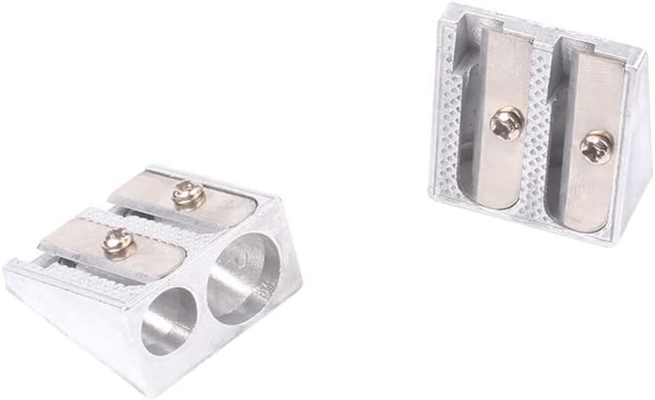 Sacapuntas de metal biselado de doble agujero, sacapuntas de oficina ...