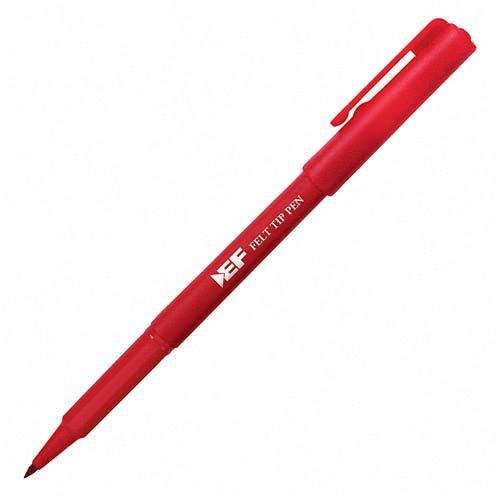 Eberhard Faber Felt Tip Pen, 0.85 mm Bold Point, Red Barrel, Red Ink ...
