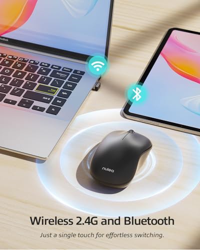 Snapklik.com : Nulea Wireless Mouse, Bluetooth 5.0 & 24G Dual-Mode ...