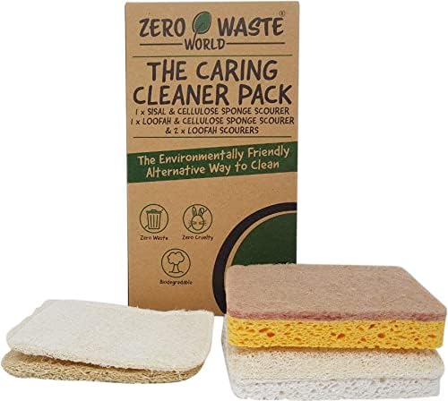 ZERO WASTE WORLD Eco Sponge-eco Friendly Washing up sponges, Natural ...