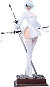 MABAIUDE 2B Figura 2B Estatua – 28 cm 2Byorha Figura Modelo Cabezas y Accesorios Reemplazables ...