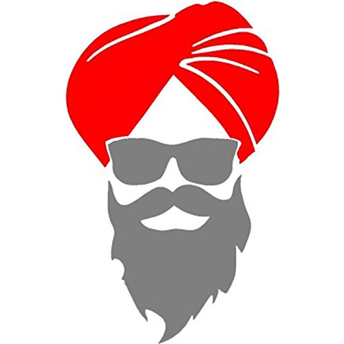 Indiashopers INS-800 SARDAR JI Sides, Windows, Bumper, Hood Car Sticker ...