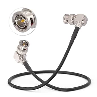 Superbat 3G/6G/HD SDI Cable 30cm BNC Belden 1855A Cable 75ohm Male to Male(Both Right Angle) SDI ...