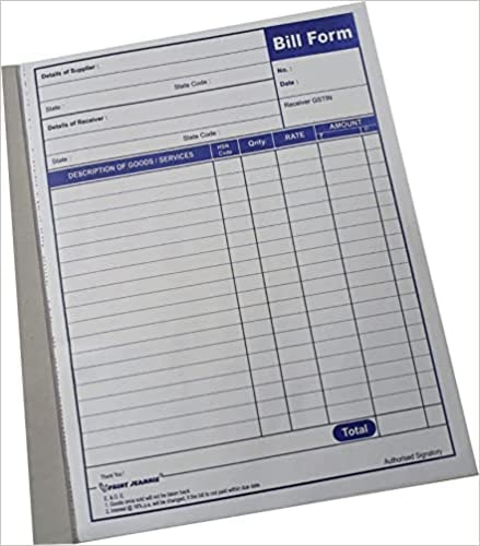 Bill Book Cash Memo Size 7 x 8.5 inch | Pack of 4 (50 Pages) : Amazon ...