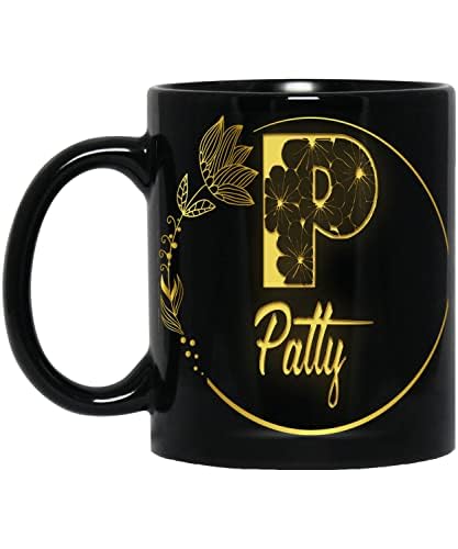 Amazon.com: Coffee Mug Personalized Patty Name & Initial Letter ...