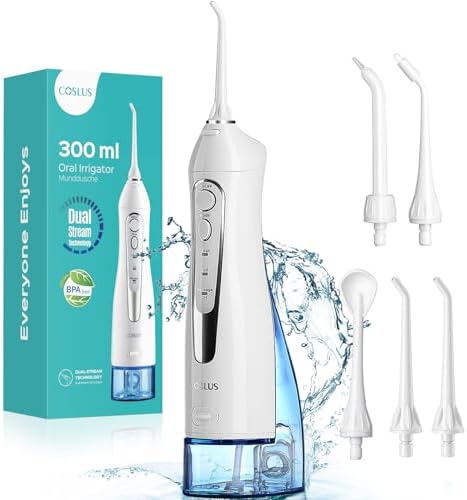 Amazon.com: COSLUS Water Dental Flosser Teeth Pick: Portable Cordless ...