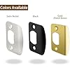 MOSECYOU Standard Door Strike Plate with Shim, Door Lock Latch Restorer ...
