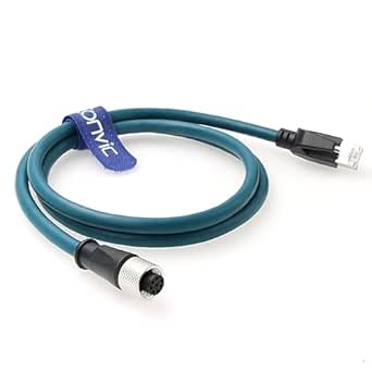Amazon.com: Eonvic M12 Ethernet Cable 8 Pin A Code Female to RJ45 Cat ...