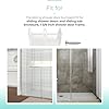 Amazon.com: Framed Sliding Shower Door Opaque Bumpers Suitable for All ...