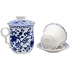 Amazon.com: Tea Talent Porcelain Tea Cup with Infuser Lid and Saucer ...