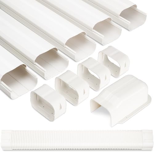 Amazon.com: BEWAVE 4" W 9 Ft AC Line Cover Kit, Decorative PVC Tubing ...