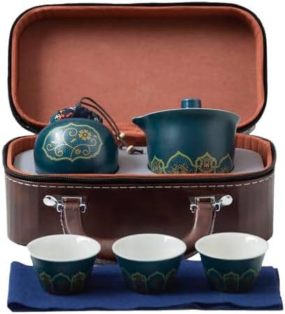 Amazon.com | Portable Tea Set,Travel Tea Set,Porcelain Chinese Gongfu ...