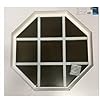 TAFCO 24"x24" Octagon Vinyl Window with Grill – Energy Efficient, Heavy ...