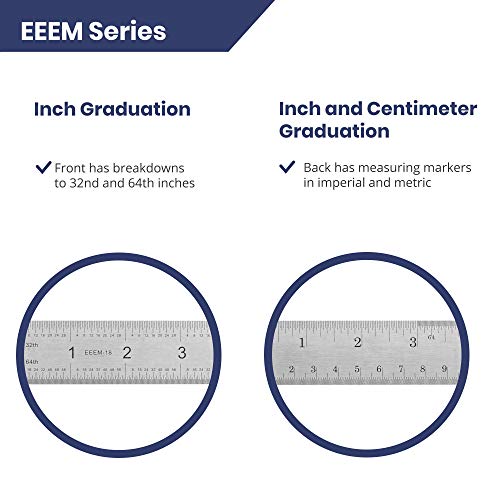 Snapklik.com : Pacific Arc Stainless Steel Ruler Inch And Metric