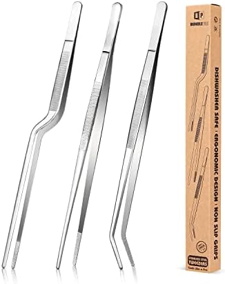 Amazon.com: Fine Cooking Tweezers Set, Professional Stainless Steel ...