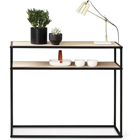 SoBuy FSB19-N Vintage Konsolentisch Metall Flurtisch Dekotisch Sideboard Beistelltisch Natur ...