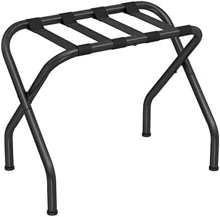 Amazon.com: Mabel Home Metal Folding Luggage Rack Black : Home & Kitchen