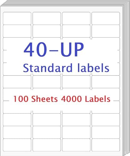 Amazon.com : Amazon FBA Label (100 Sheets,4000 Labels) 40-up Labels 52 ...