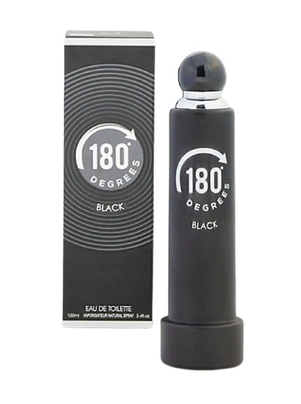 Amazon.com : 180 DEGREES BLACK Men's 3.4 EDT Spray Eau de Toilette ...