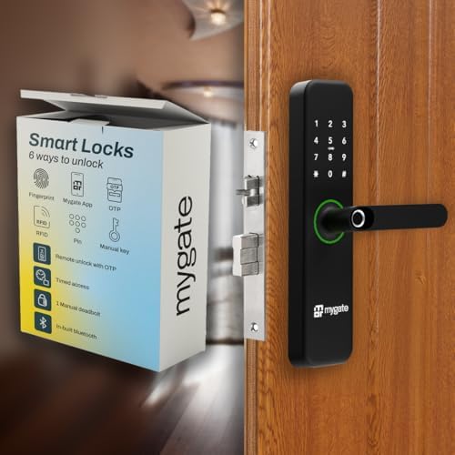 Ozone Narrow Style Smart Door Lock with Fingerprint, RFID, PIN Access ...
