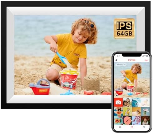 Amazon.com : ARZOPA Frameo Digital Picture Frame 10.1 Inch Smart WiFi ...