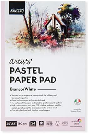 Brustro Artists’ Pastel Paper Pad of 24 Sheets (160 GSM), Colour ...