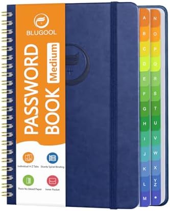 Amazon.com : Password Book with Alphabetical Tabs, Password Keeper Book ...