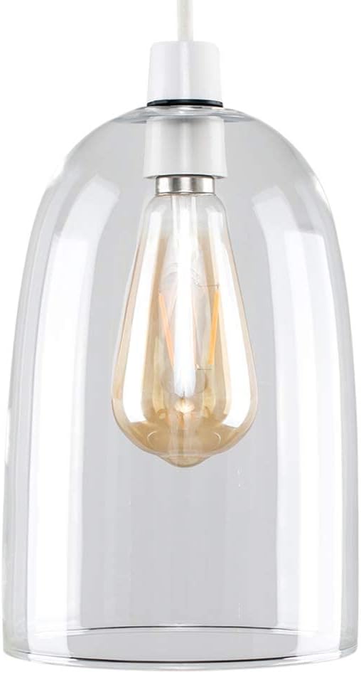 MiniSun Modern Clear Dome Shaped Glass Ceiling Pendant Light Shade ...