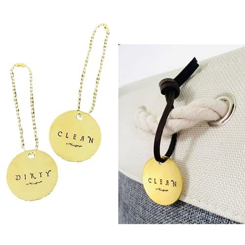 Amazon.com: Clean & Dirty Laundry Hanging Basket Hamper Labels | Set of ...