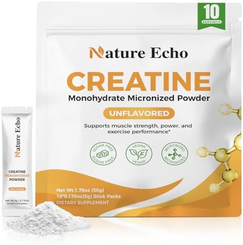 Amazon.com: Nature Echo Creatine Monohydrate Micronized Powder - 10 ...