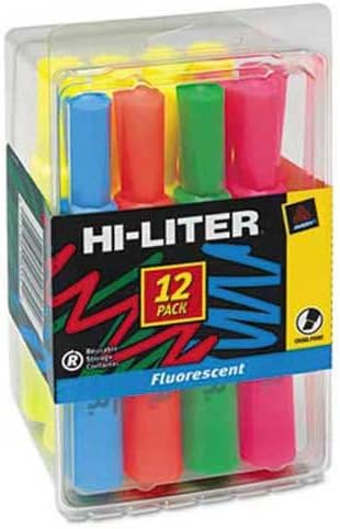 Amazon.com : HI-LITER Fluorescent Desk Style Highlighters, Chisel Tip ...