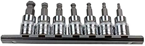 US Pro Ball End Allen Hex Key Bit Set 3/8'' Drive Socket Set 7pce 3mm ...