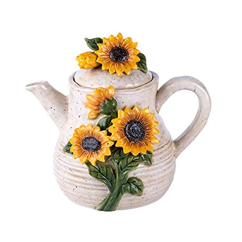 Amazon.com | Blue Sky Ceramics Sunflower Teapot: Teapots