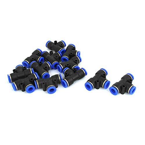 Generic Air Tube Pneumatic Connector 8mm Diameter Tubes +Metal Black ...