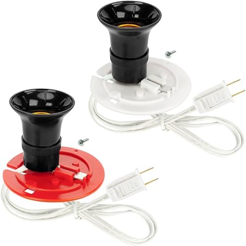 Meonum 6 Set Blow Mold Light Kit Replacement, E27 E26 Single Light Cord ...