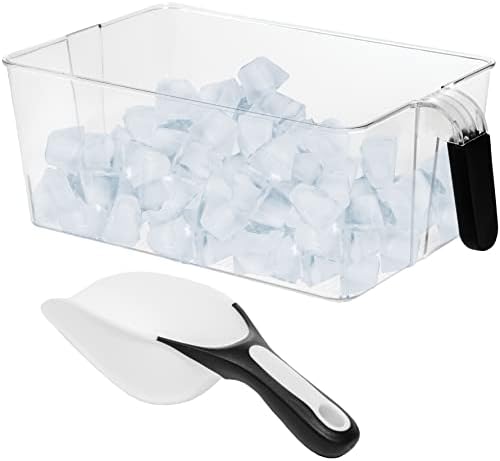 Amazon.com: Havawish 2 Set Ice Bin and Flexible Scoop Set Plastic ...