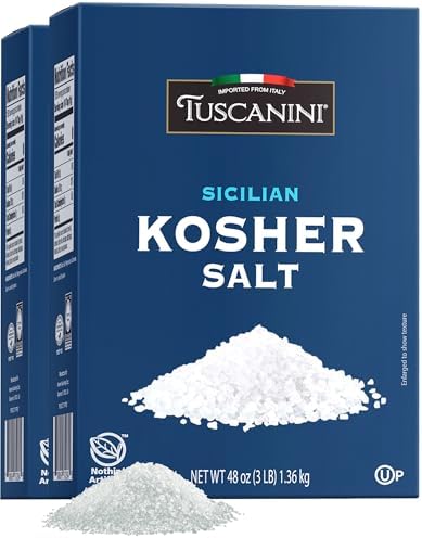 Amazon.com : Tuscanini Kosher Sea Salt, 3lb (2 Pack) | Sicilian Kosher ...