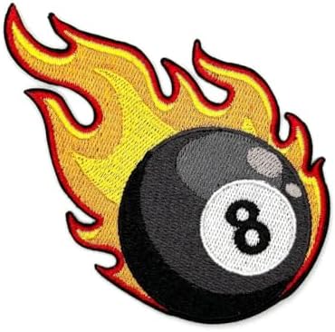Amazon.com: Papapatch 8 Eight Ball Billiards Pool Circle DIY Jacket T ...