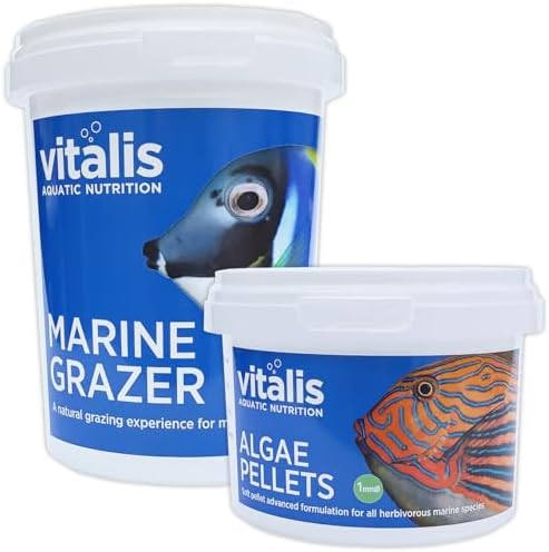 Vitalis Algae Pellets XS 140g & Marine Grazer Mini 240g for Marine ...