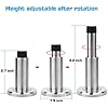 Amazon.com: Hommyzone Adjustable Height Door Stopper,304 Stainless ...