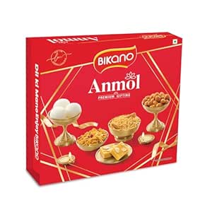 Bikano Diwali Gift Pack Anmol 1.36kg | Assorted Indian Sweets & Namkeen ...