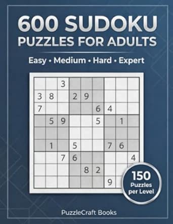 Amazon.com: 600 Sudoku Puzzles for Adults: Easy, Medium, Hard & Expert ...